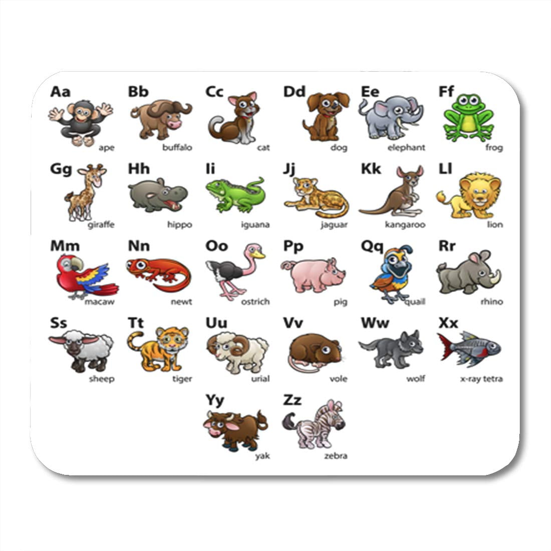 LADDKE Colorful Alfabet Cartoon Character Alphabet ABC Educational ...