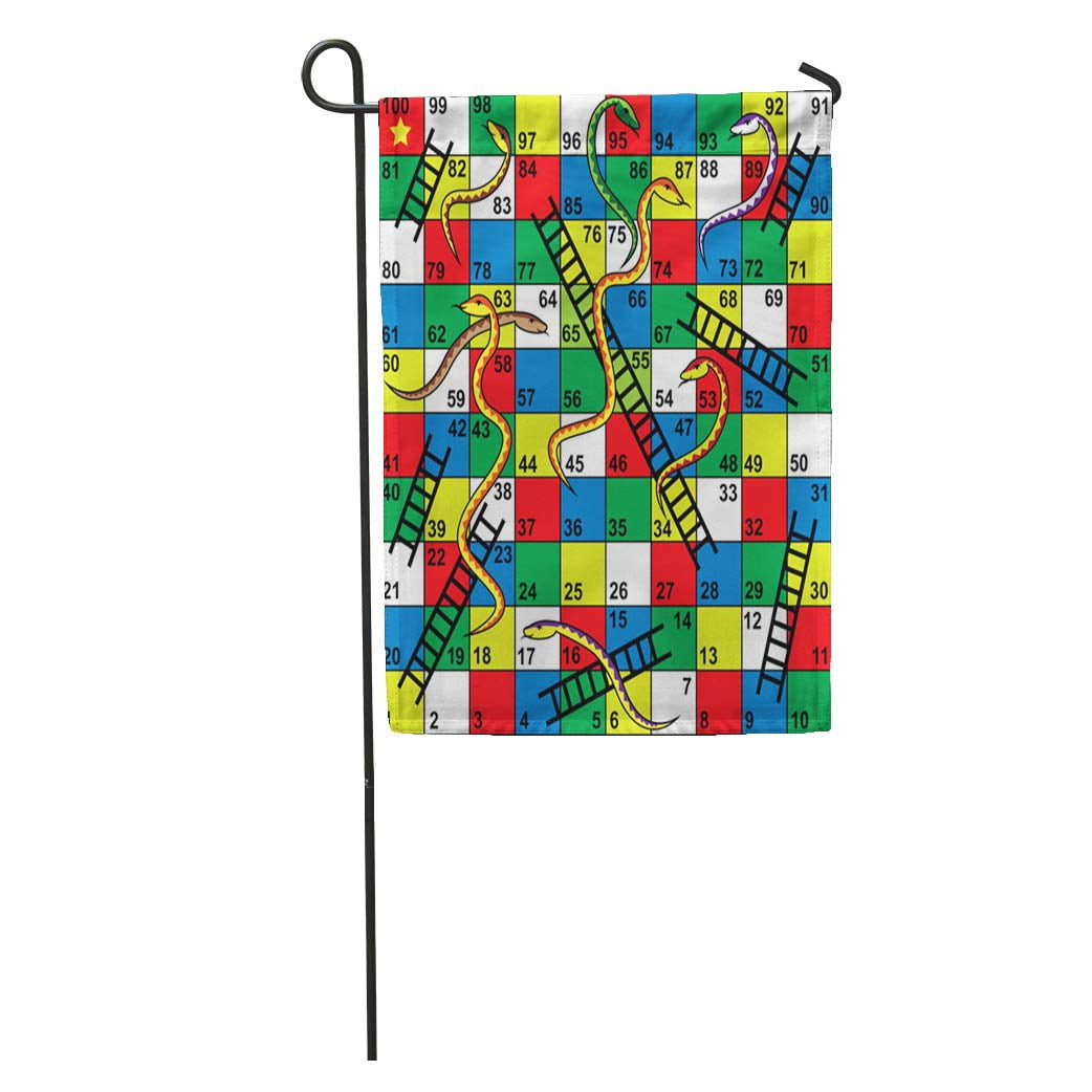 LADDKE Colorful Kid Snakes and Ladders Board Game Start Finish Puzzle ...