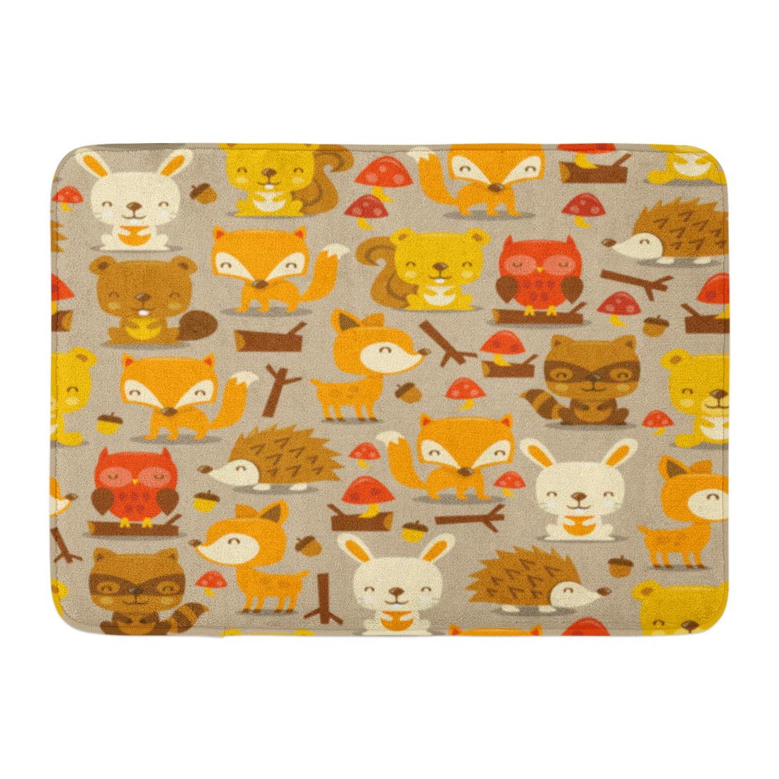 LADDKE of Super Cute Woodland Creatures Cartoon Characters Pattern Fox ...