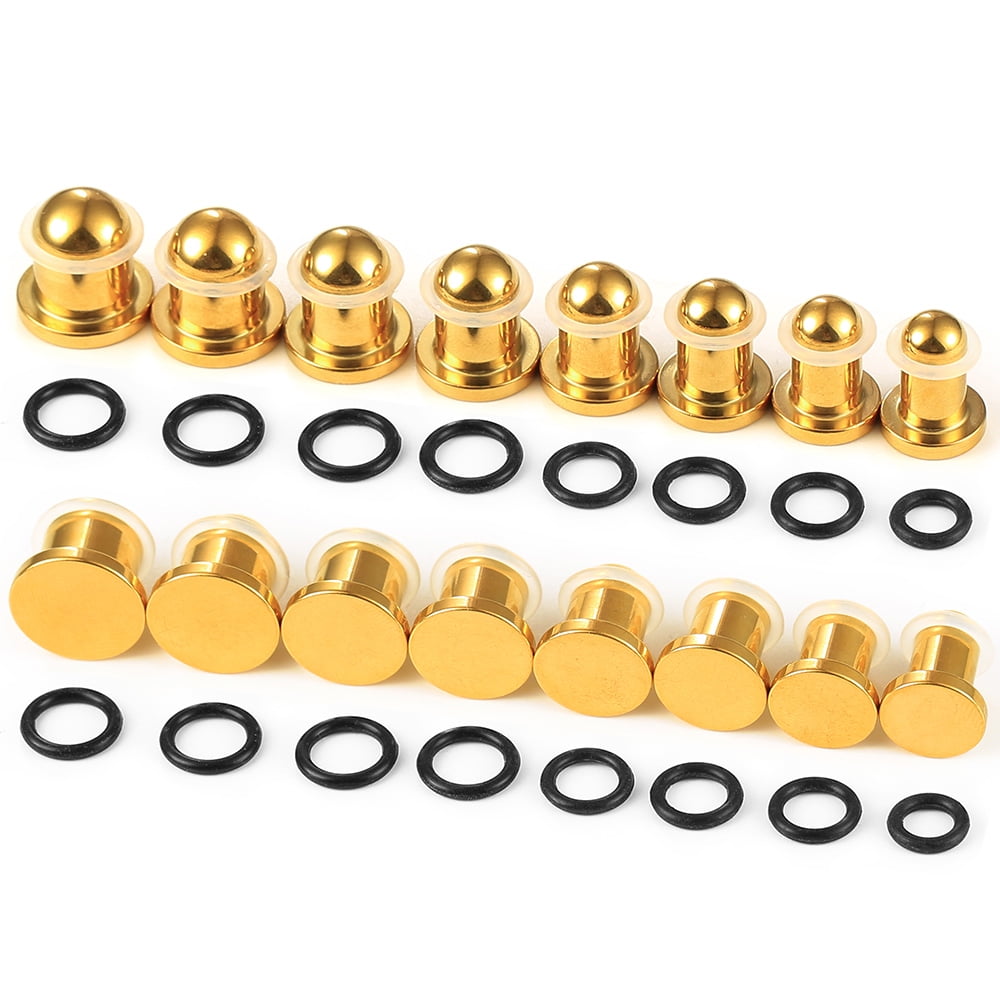 LADEMAYH 16PCS 0.5mm Increments Surgical Stainless Steel 316L Ear ...