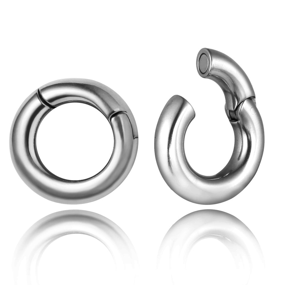 LADEMAYH Classic Ear Weights for Stretched Ears, Stylish Hoop 0g Ear ...