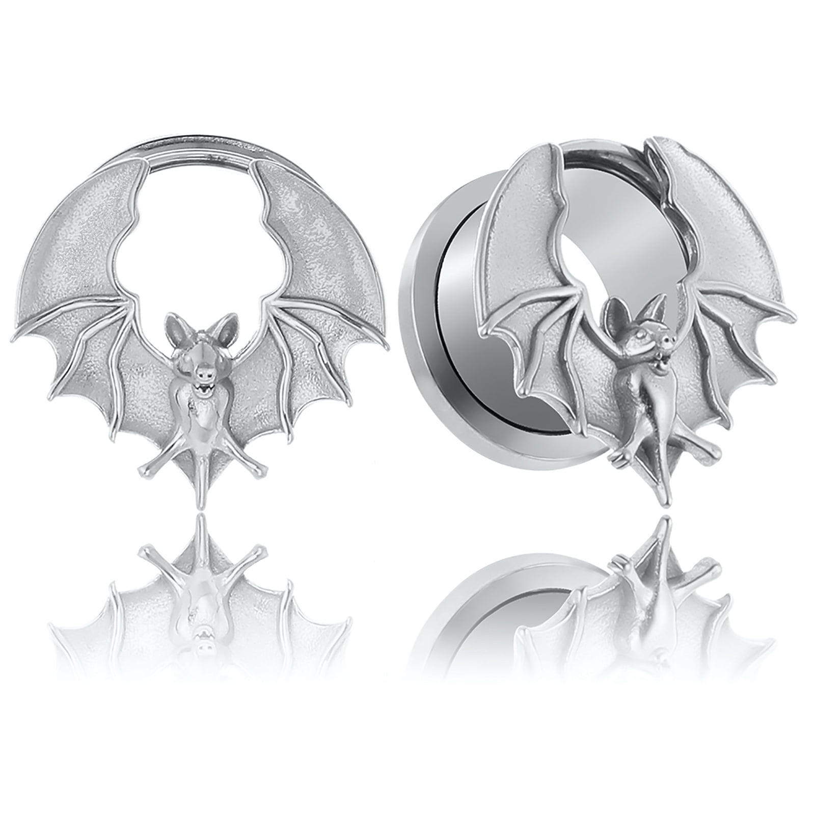 LADEMAYH Cool Bat Surgical 316L Stainless Steel Ear Plugs Tunnels ...