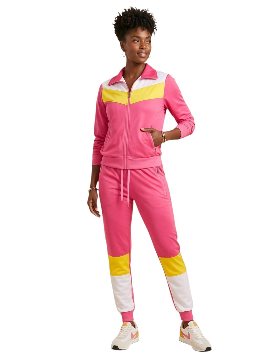 LADIES 2 PIECE CLASSIC FASHIONED TWO TONED TRACKSUIT - Walmart.com