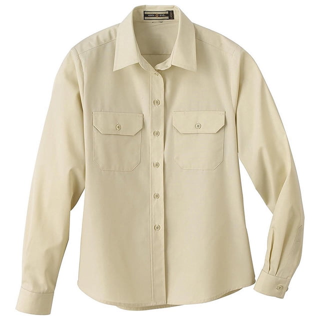 LADIES' SOIL RELEASE LONG SLEEVE BROADCLOTH SHIRT - North End - Walmart.com
