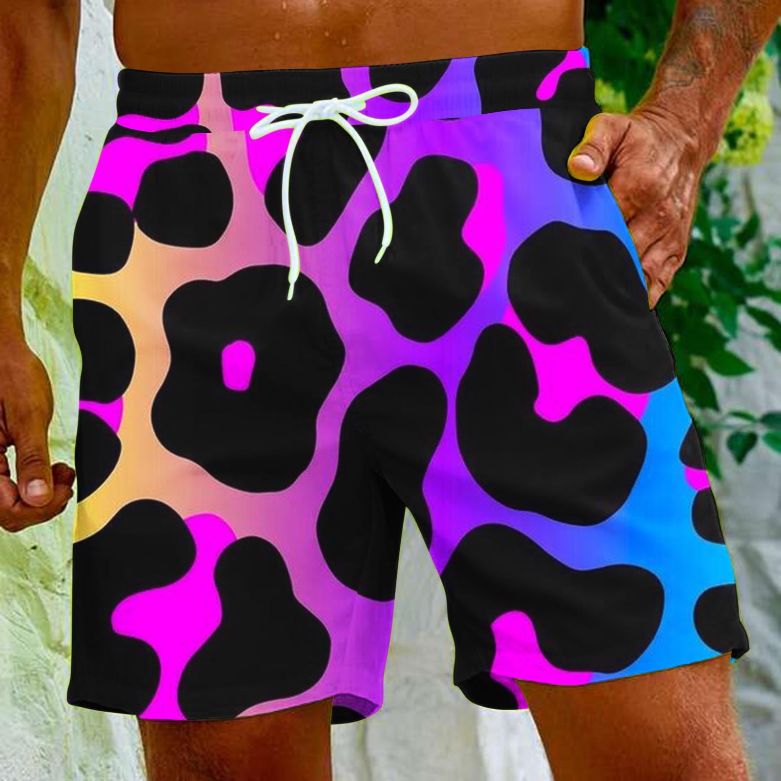 LADIGASU Men's Swim Trunks Men's Quick Dry Swim Trunks Swimsuits Mesh ...