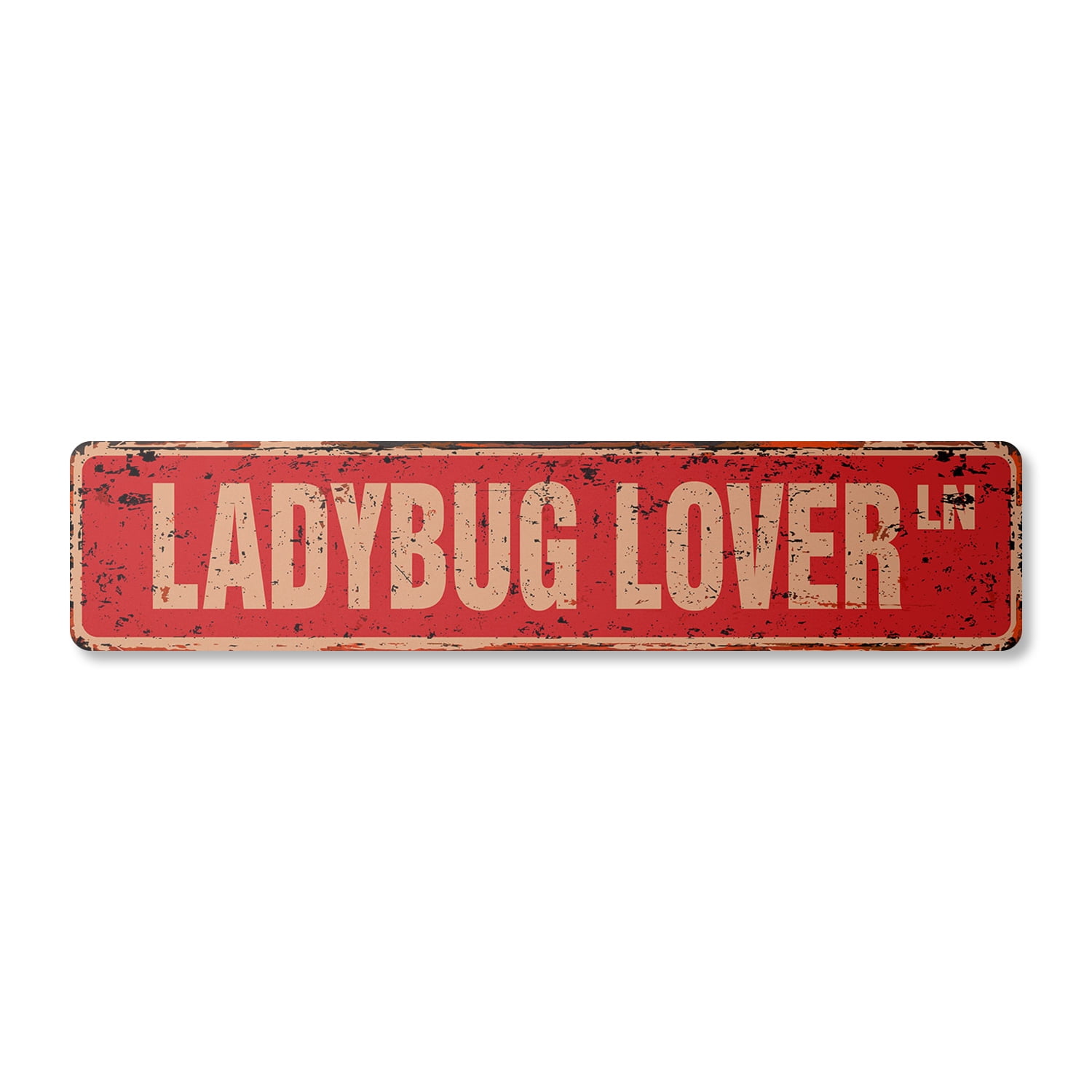 LADYBUG LOVER Vintage Plastic Street Sign ladybugs collectible lady bug ...
