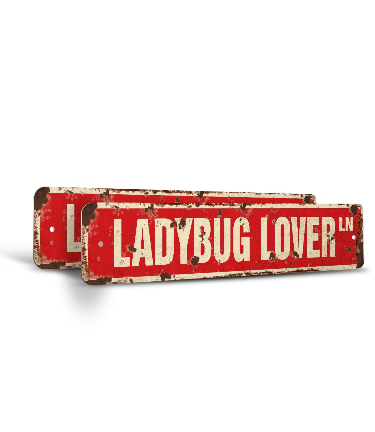 LADYBUG LOVER Vintage Style Rustic Street Sign – (2 Pack) Ladybugs ...