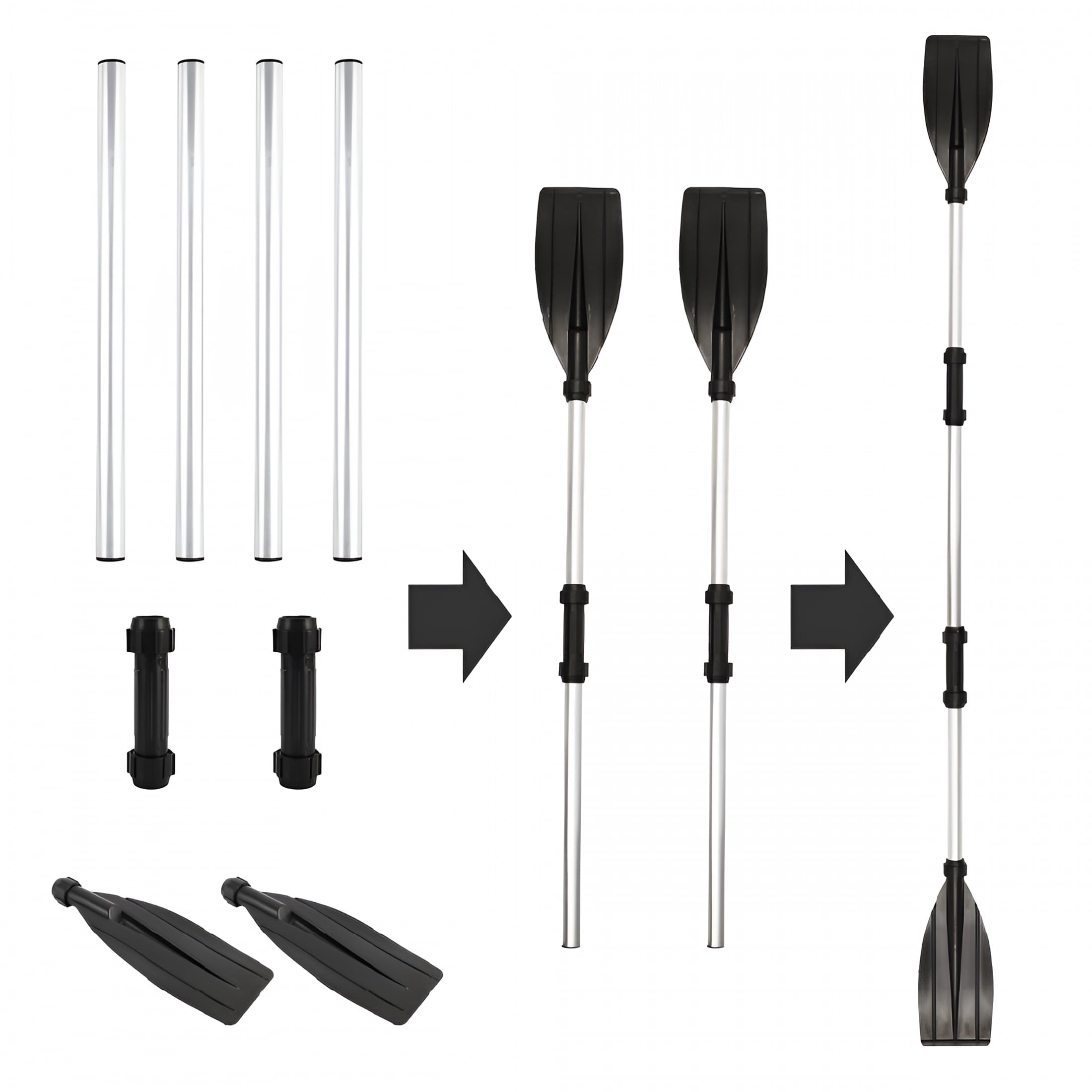 LADYGYM 2026 New 2Pcs 80'' Boat Oars, Kayak Paddles Double Ended ...