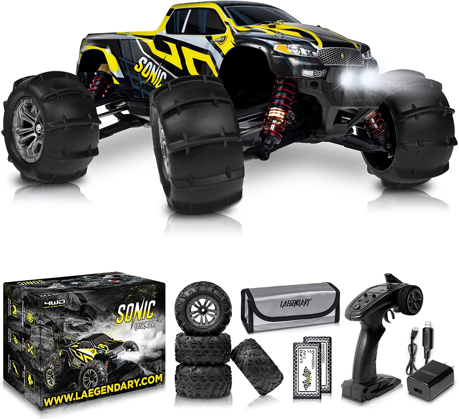Free Shipping! 1:16 Brushless Large RC Cars 55+ kmh Speed - Kids and ...