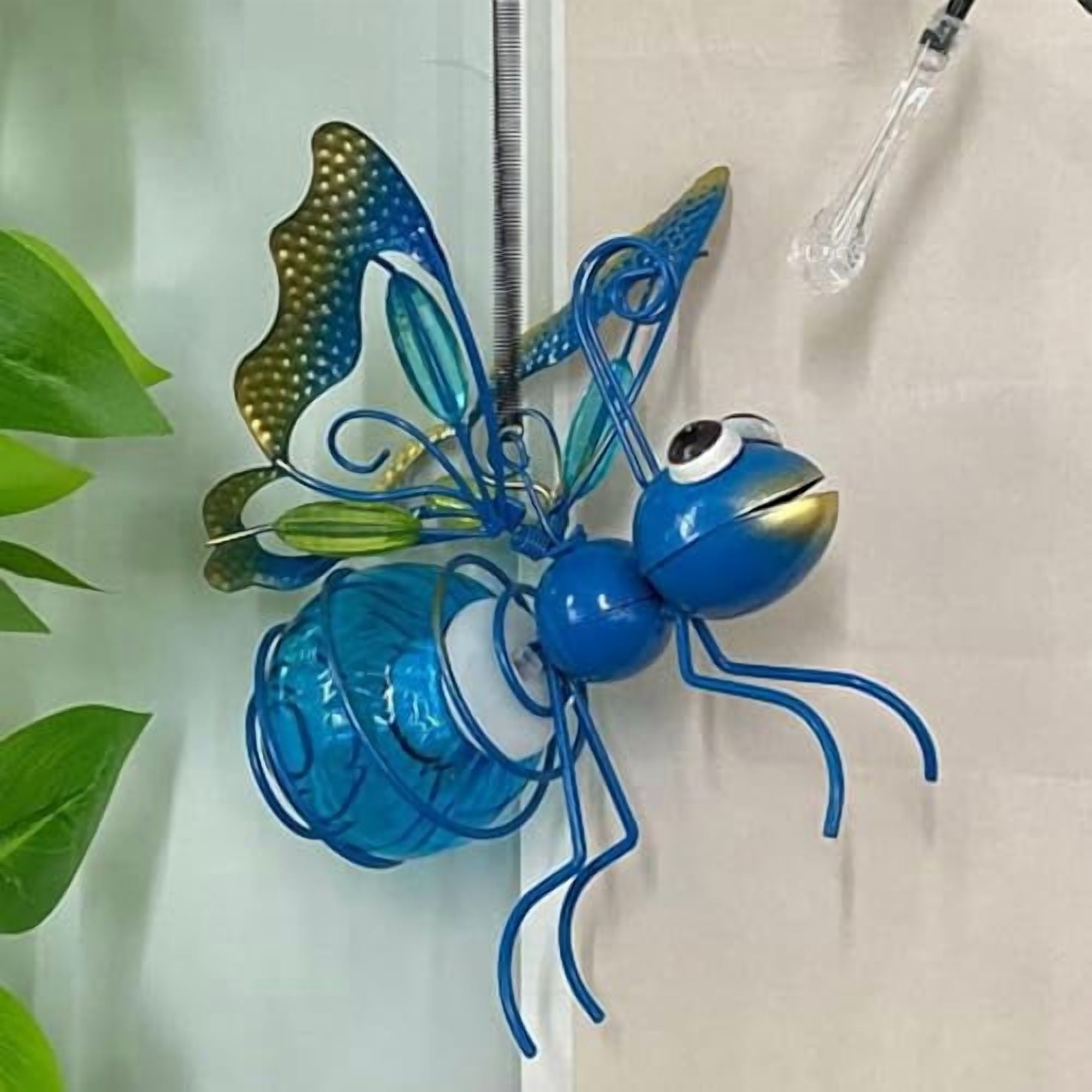 LAFANDE Solar-Powered Hanging Bee Light, LED Hanging Solar Dragonfly ...