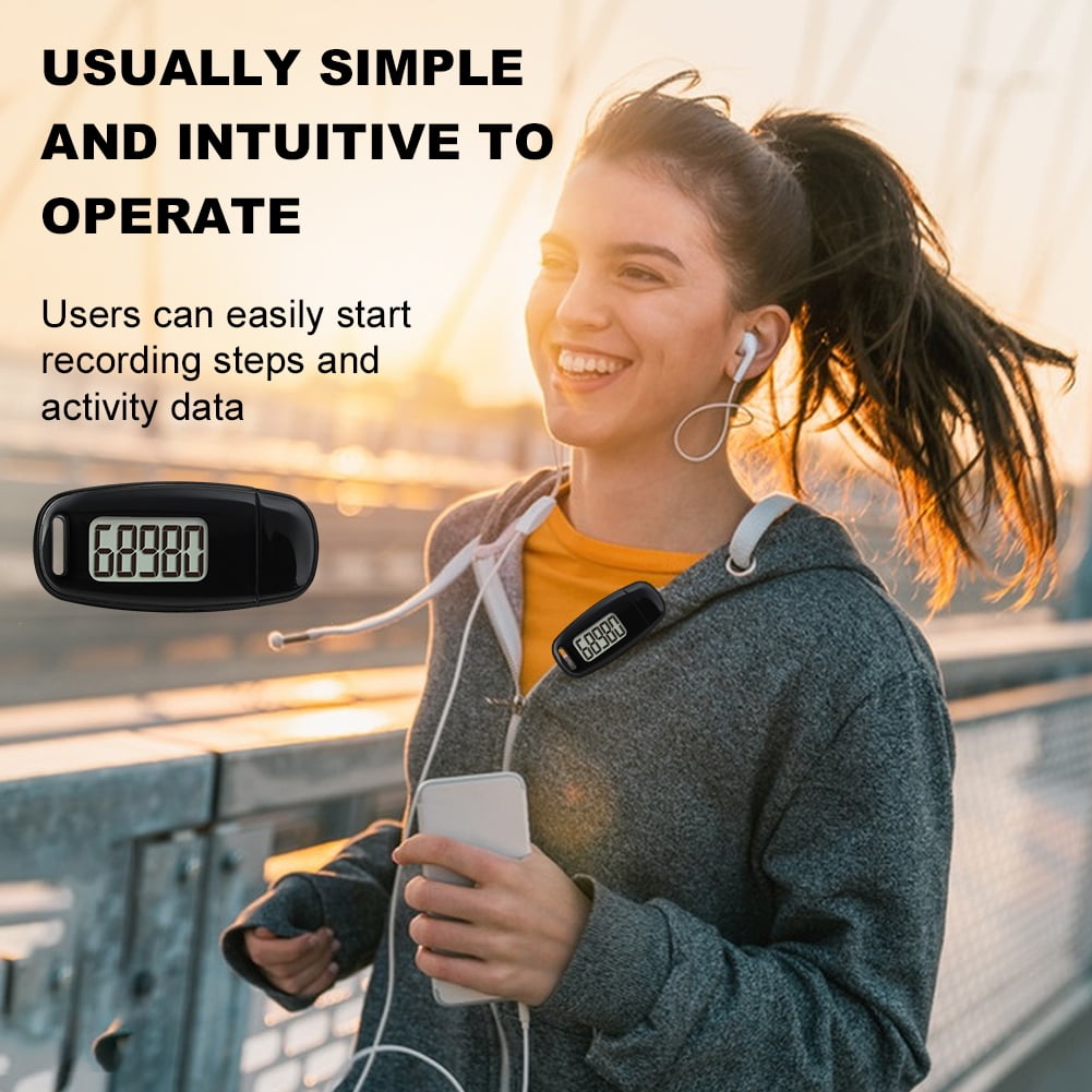 LAFANG 3D Pedometer Portable Digital Pedometer USB Rechargeable ...