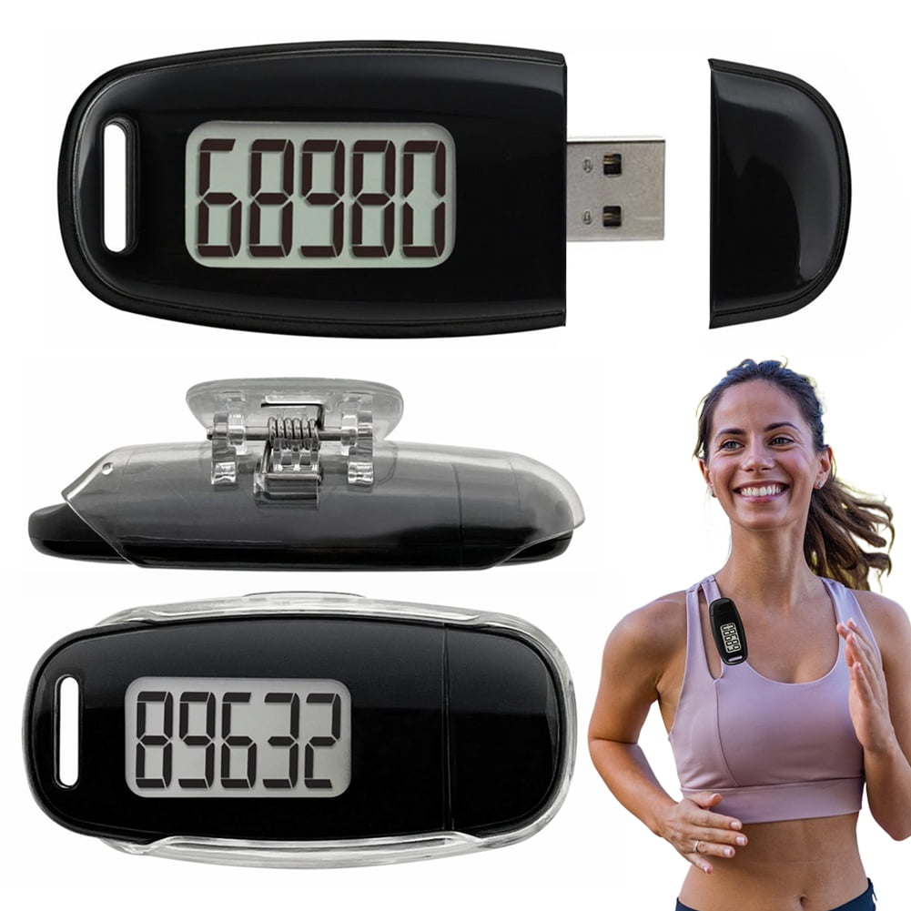 LAFANG 3D Pedometer Portable Digital Pedometer USB Rechargeable ... LAFANG 3D Pedometer Portable Digital Pedometer USB Rechargeable ...