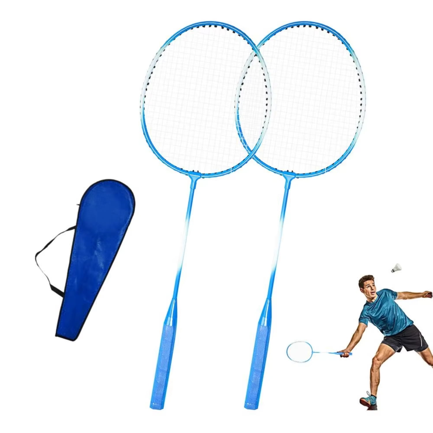 LAFANG Badminton Racquet Portable 2 Player Badminton Rackets Indoor ...