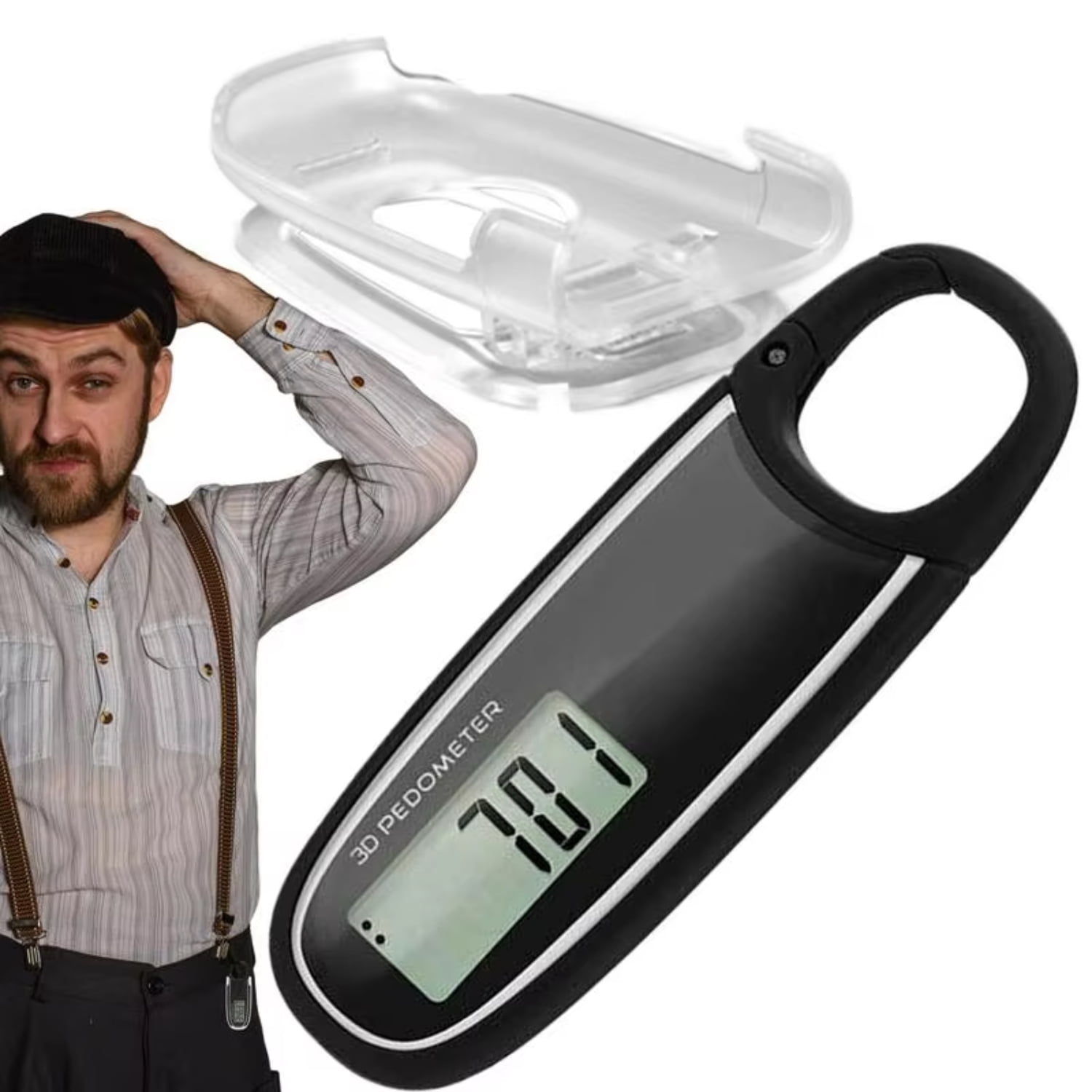LAFANG Simple Pedometer Large Digital Display Simple Step Counter Step ... LAFANG Simple Pedometer Large Digital Display Simple Step Counter Step ...