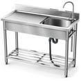 LAFATI SUS 304 Stainless Steel Sink - Single Bowl, Large Kitchen ...