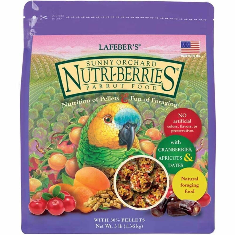 LAFEBER'S Sunny Orchard Nutri-Berries Pet Bird Food, Made with Non-GMO ...