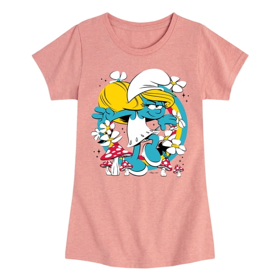 LAFIG - Smurfette Nature - Youth Girls Fitted Short Sleeve T-Shirt ...
