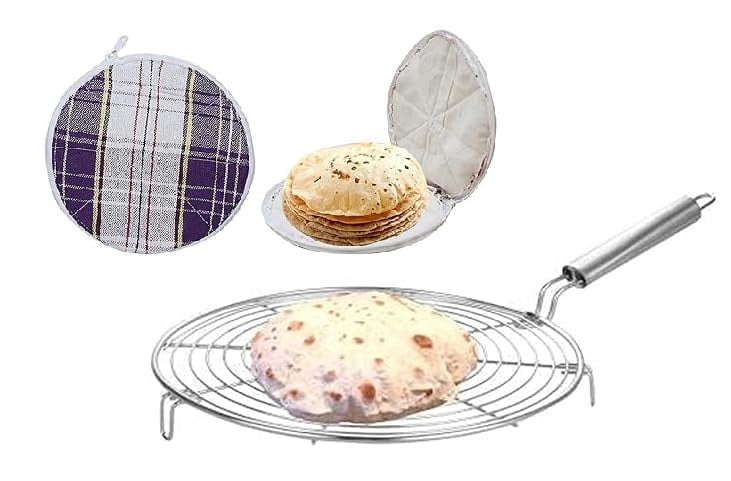 LAGET Roasting Net Stainless Steel Wire Roaster Papad JaliRoti ...