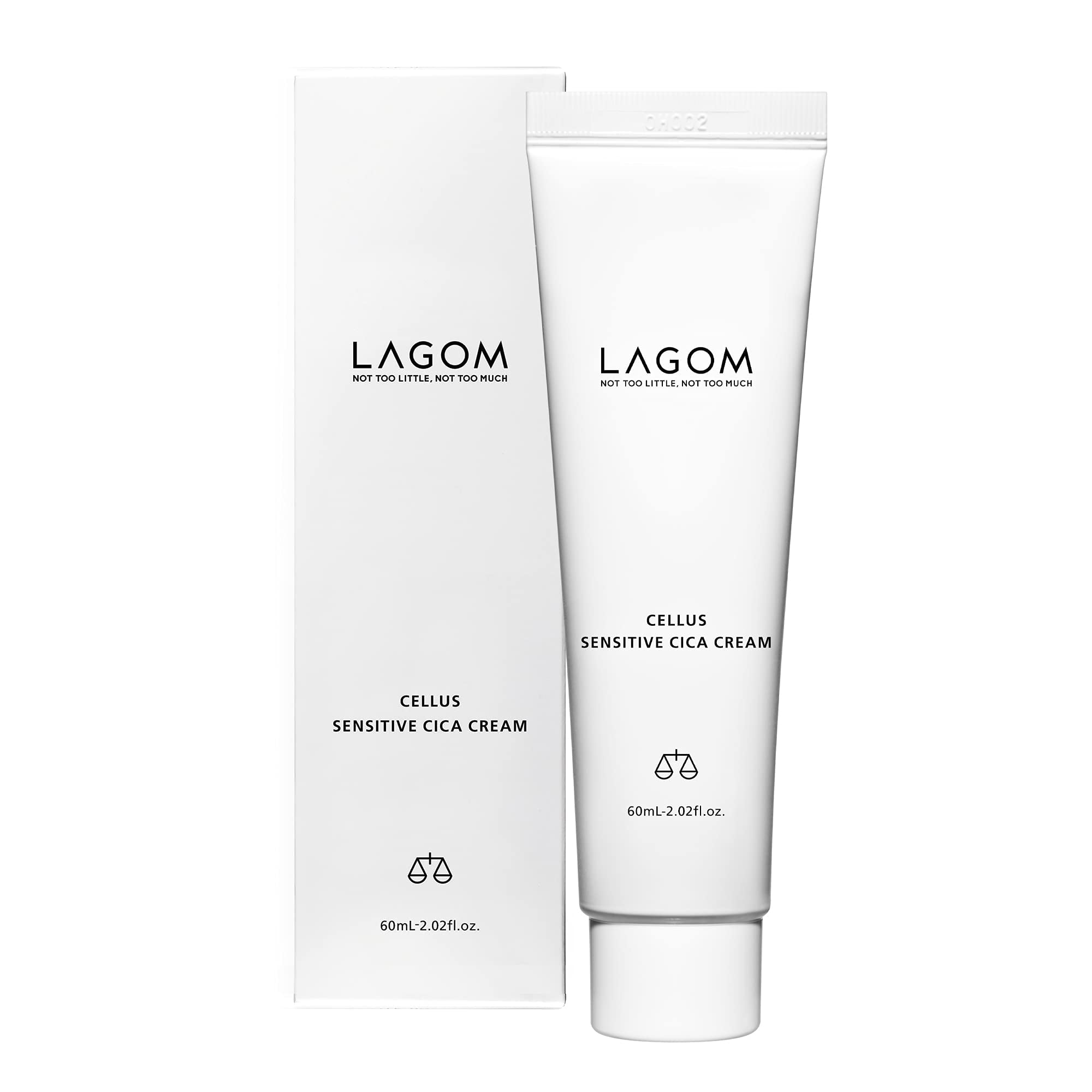 LAGOM Cellus Sensitive Cica Cream Natural Soothing Lotion with Centella ...