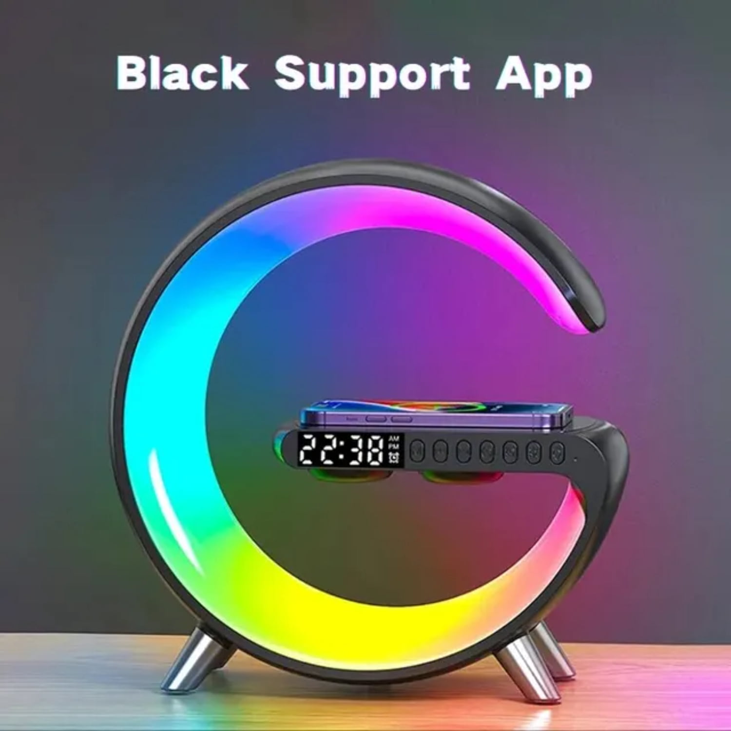 LAHABO Big G Light Smart Light Wireless Charger Music Desk Lamp Big G ...