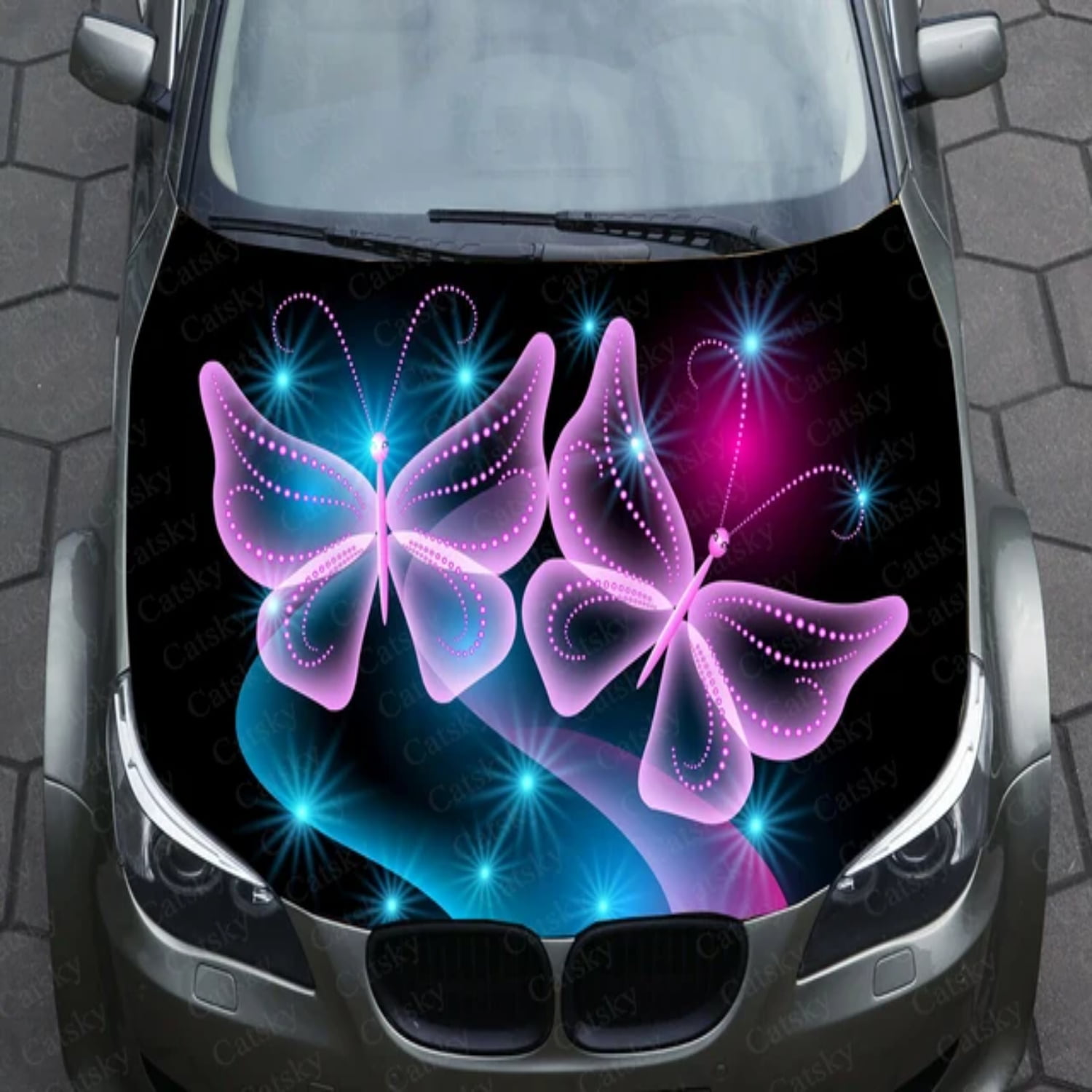 LAHABO Butterflies car stickers Auto decal graphic vinyl decal cover ...
