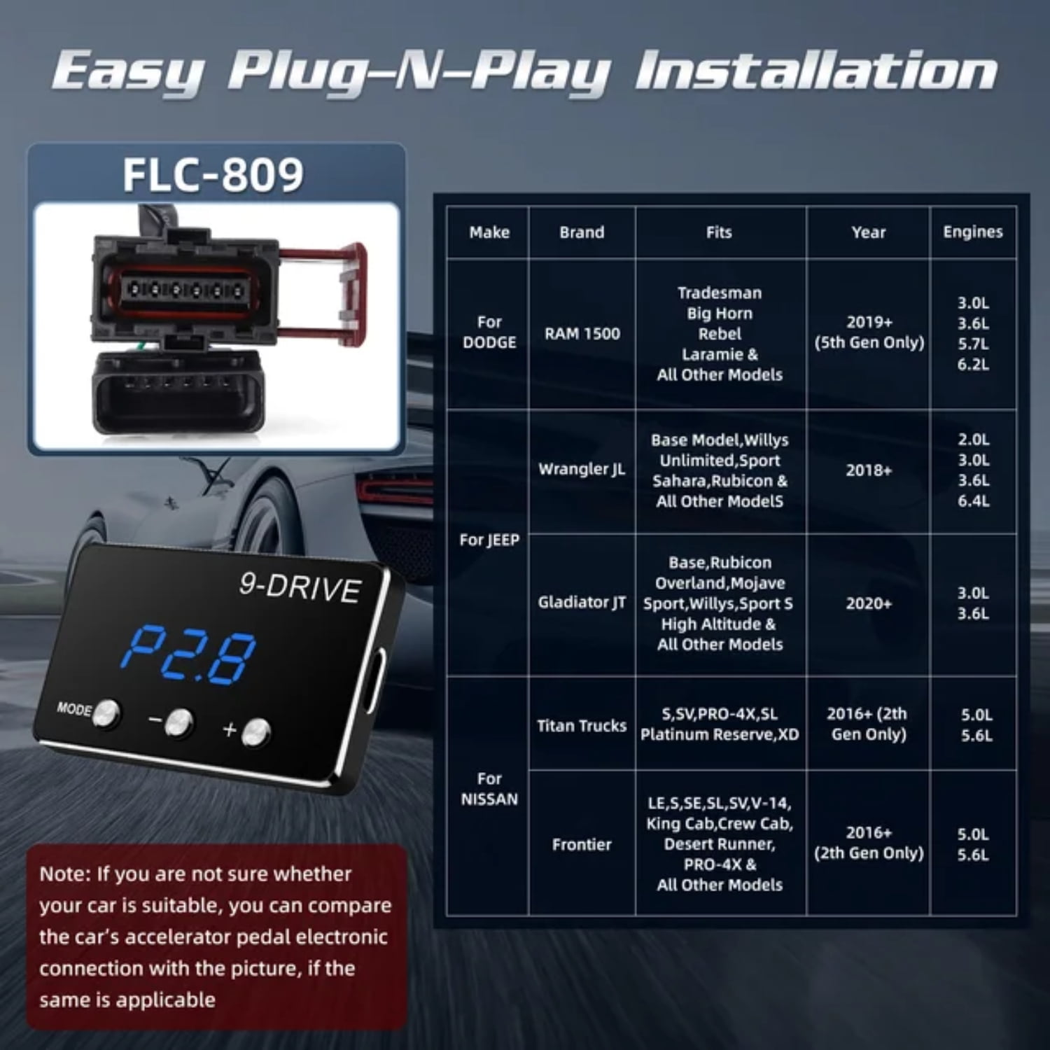 LAHABO Car Electronic Throttle Controller Racing Accelerator Potent ...