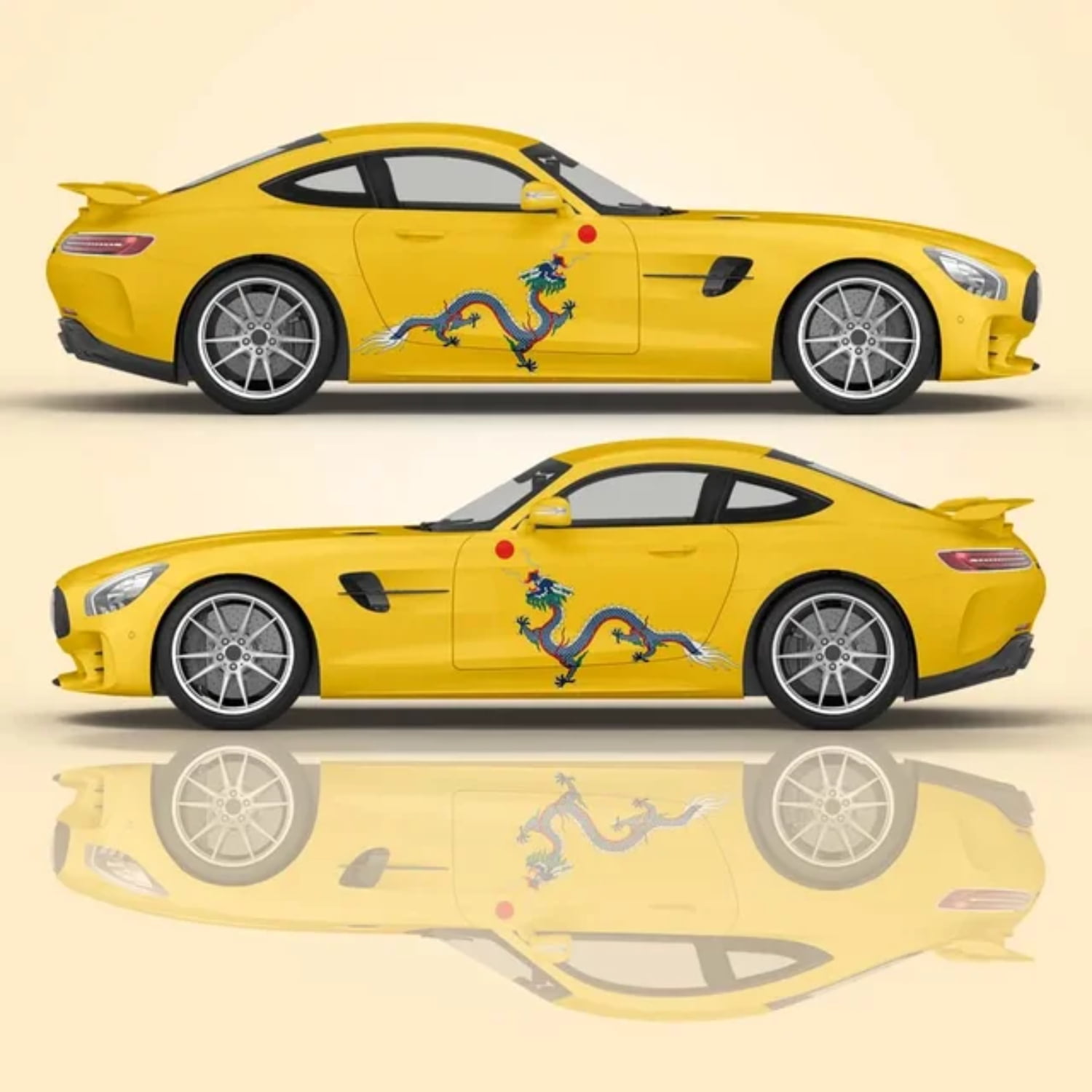 LAHABO Chinese Traditional Art Car Body Stickers Chinese Totems Dragon ...