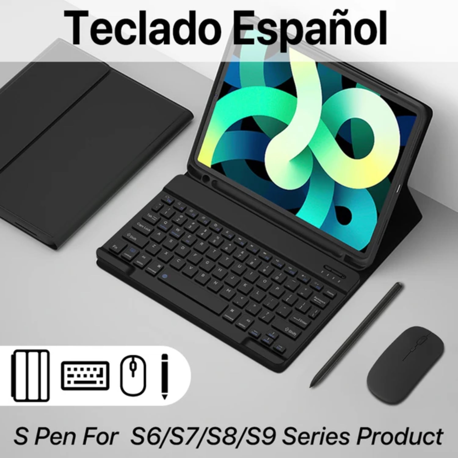 LAHABO Cover Tab S6 Lite S7 S8 S9 with S Pen Magic Keyboard and Mouse ...