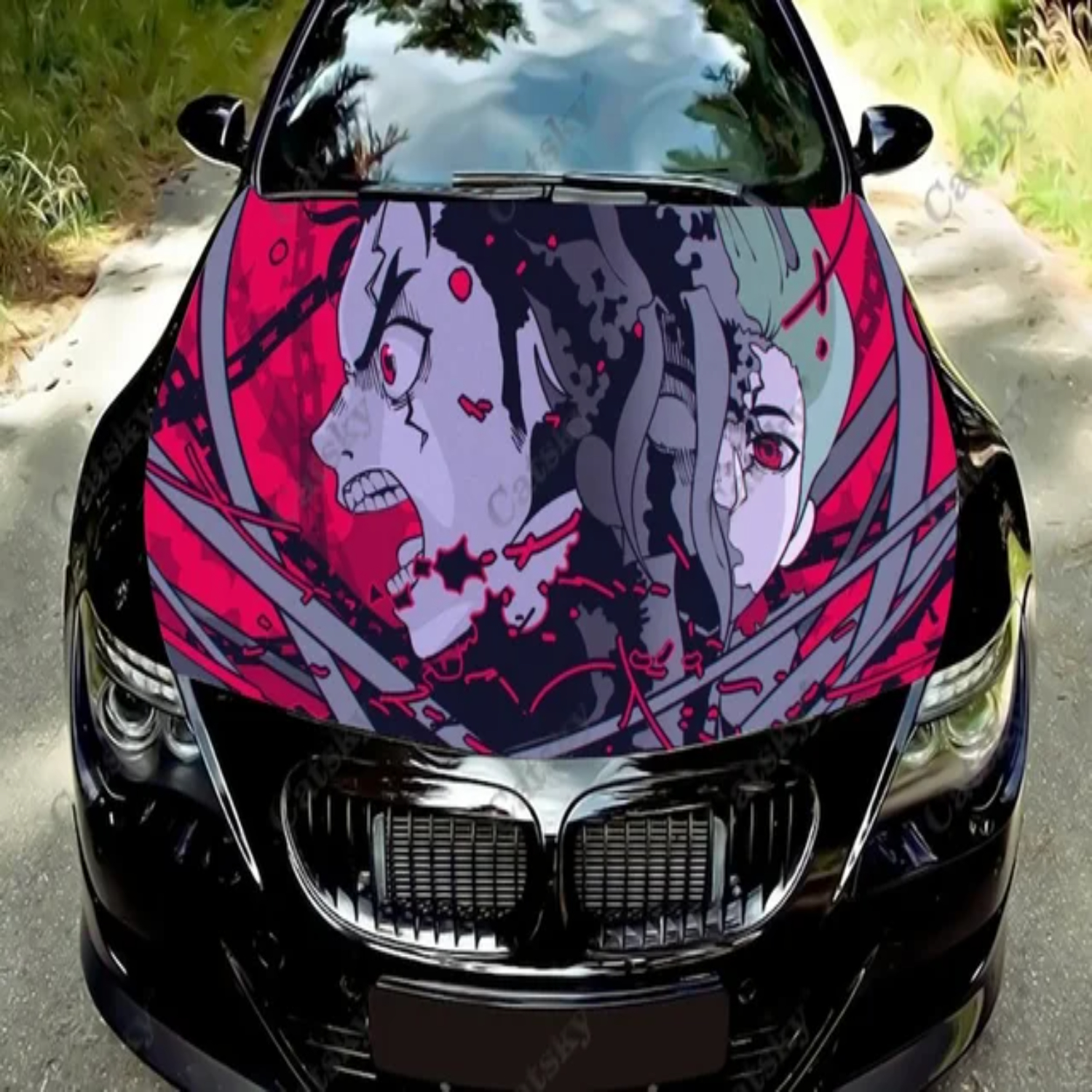 LAHABO Dr. Stone Car Hood Wrap Color Vinyl Protect Sticker Anime Decal ...