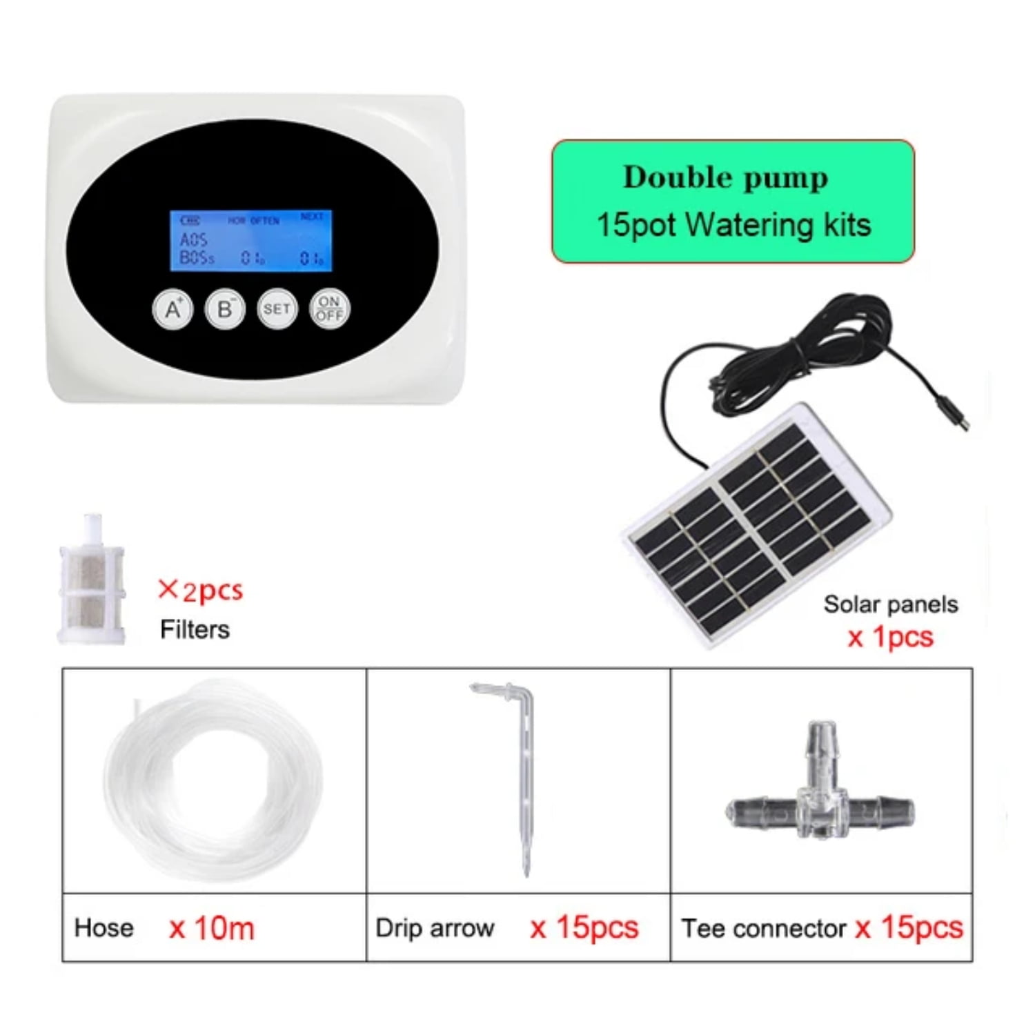 LAHABO Eco-Friendly and Smart Double Solar Water Timer for Automated ...
