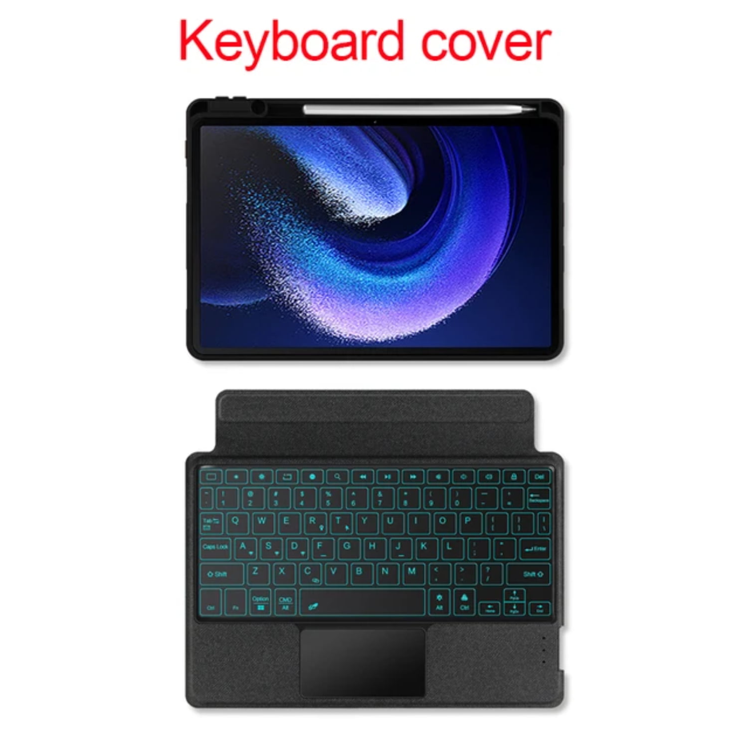 LAHABO Enhanced Bluetooth Backlight Keyboard Case with Touchpad for Mi ...