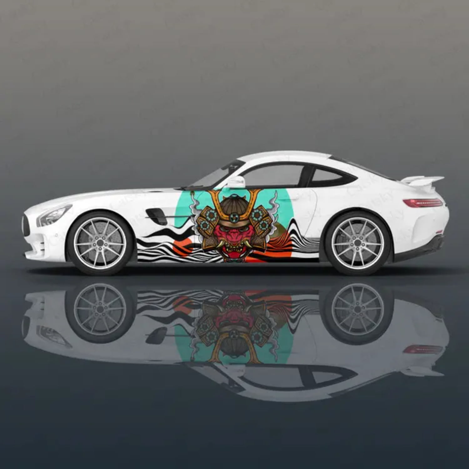 LAHABO Samurai Racing Car Graphic Decal Full Body Vinyl Wrap Modern ...