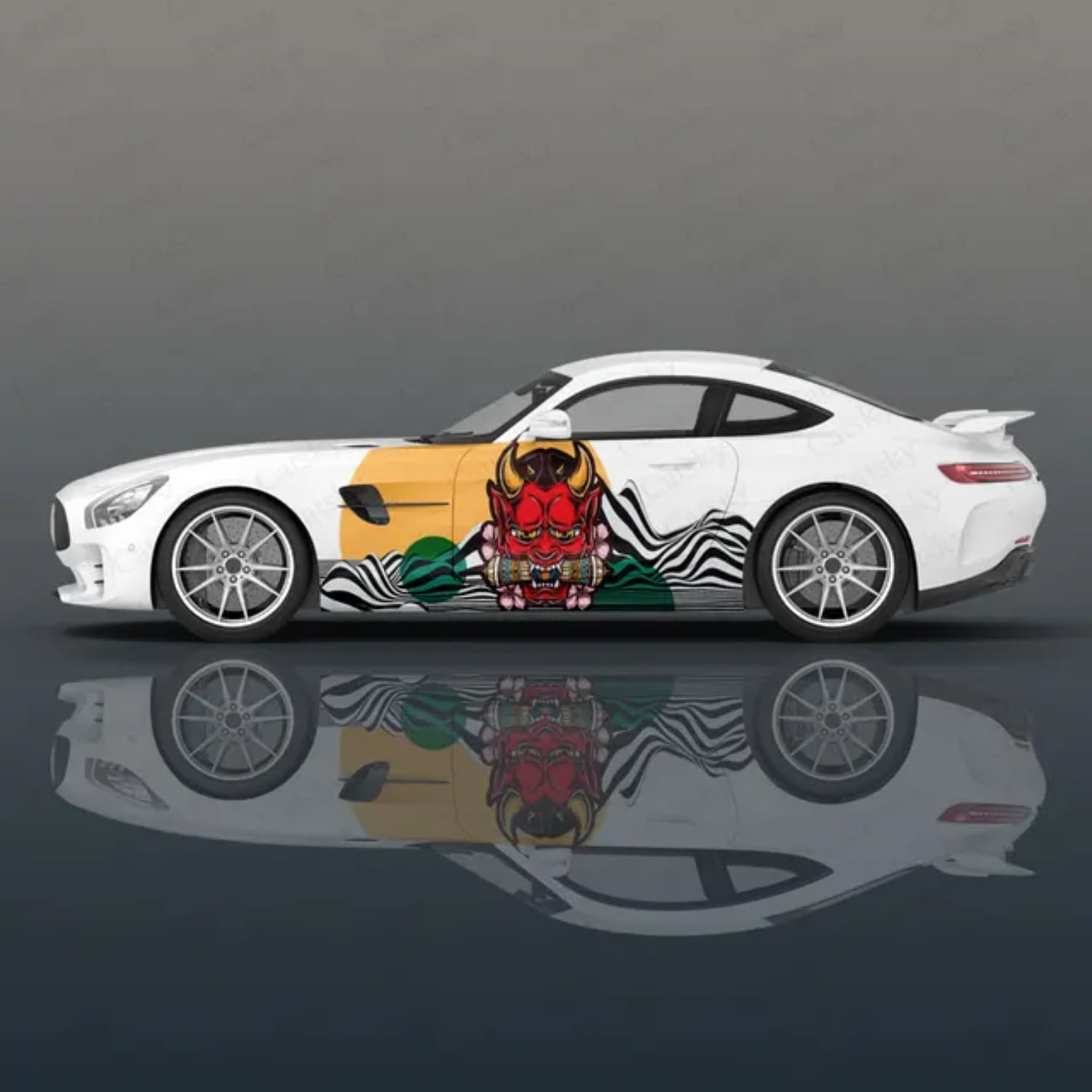 LAHABO Samurai Racing Car Graphic Decal Full Body Vinyl Wrap Modern ...