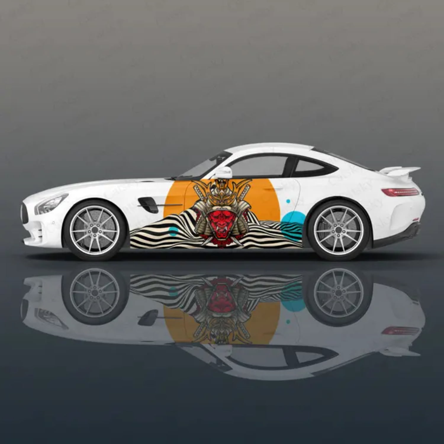LAHABO Samurai Racing Car Graphic Decal Full Body Vinyl Wrap Modern ...