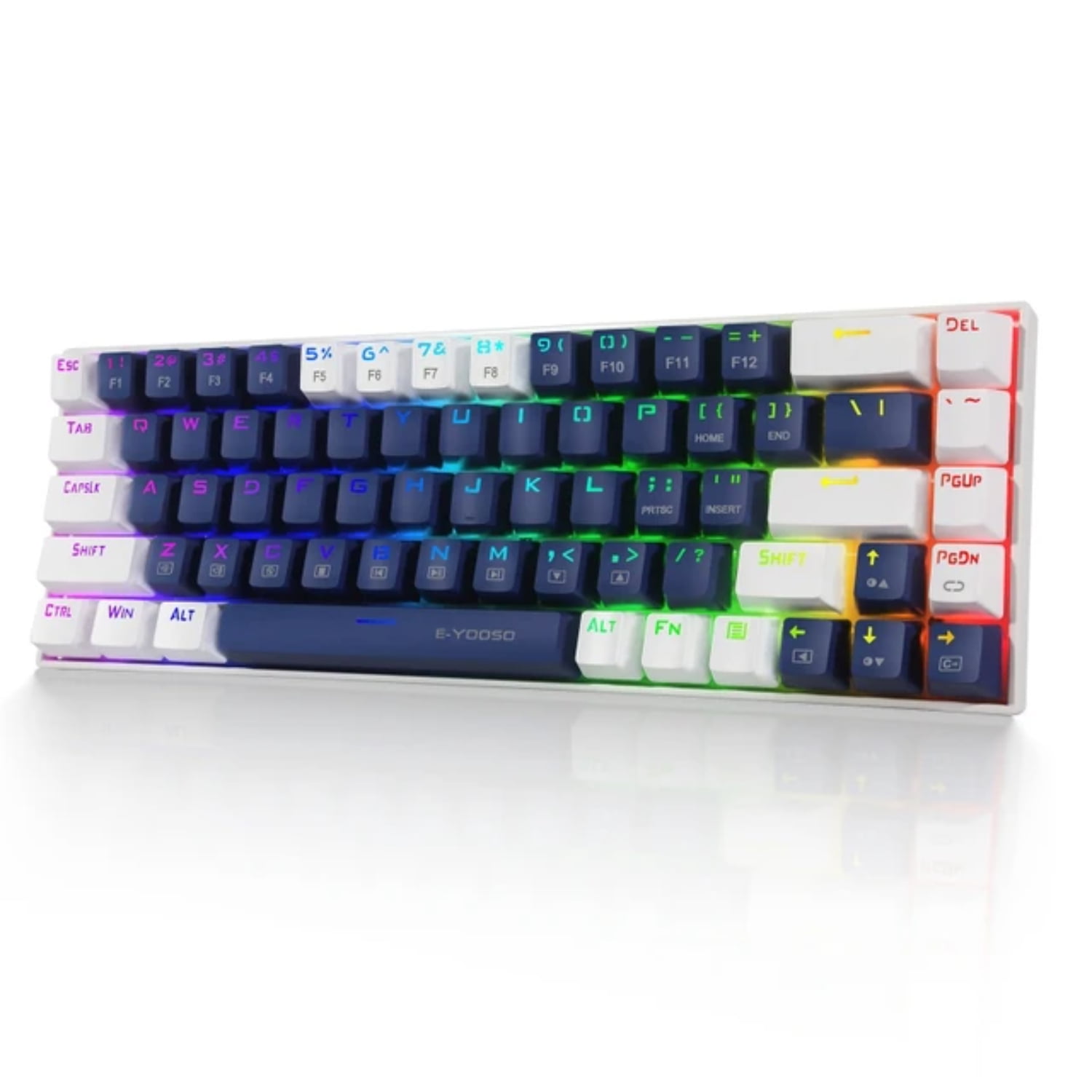 LAHABO Z-686 60% Mini Mechanical Gaming Keyboard 68 Keys Wired RGB ...