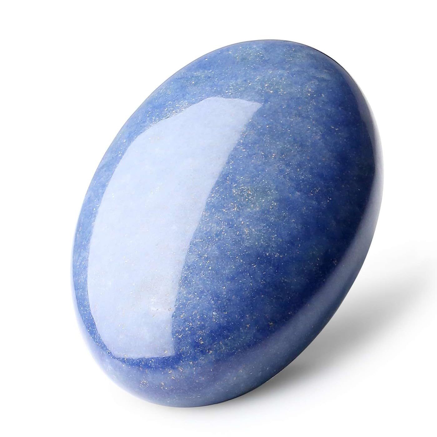 LAIDANLA Blue Aventurine 2.4" Large Palm Stone Healing Crystals Natural ...
