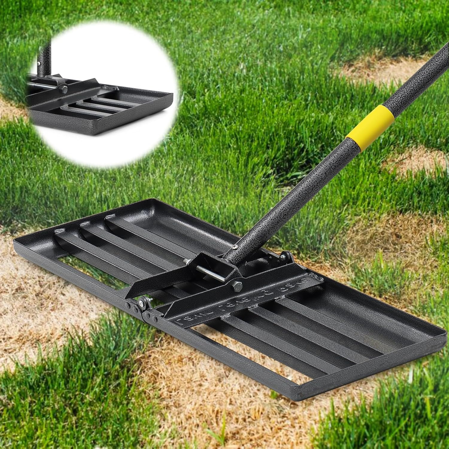 LAIDER HEROS Lawn Leveling Rake, 26''×25'' Lawn Leveler Tool for Lawns ...