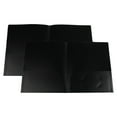 LAILLSH 2025 Back to School 2Pc Folder Black Plastic Folders with ...