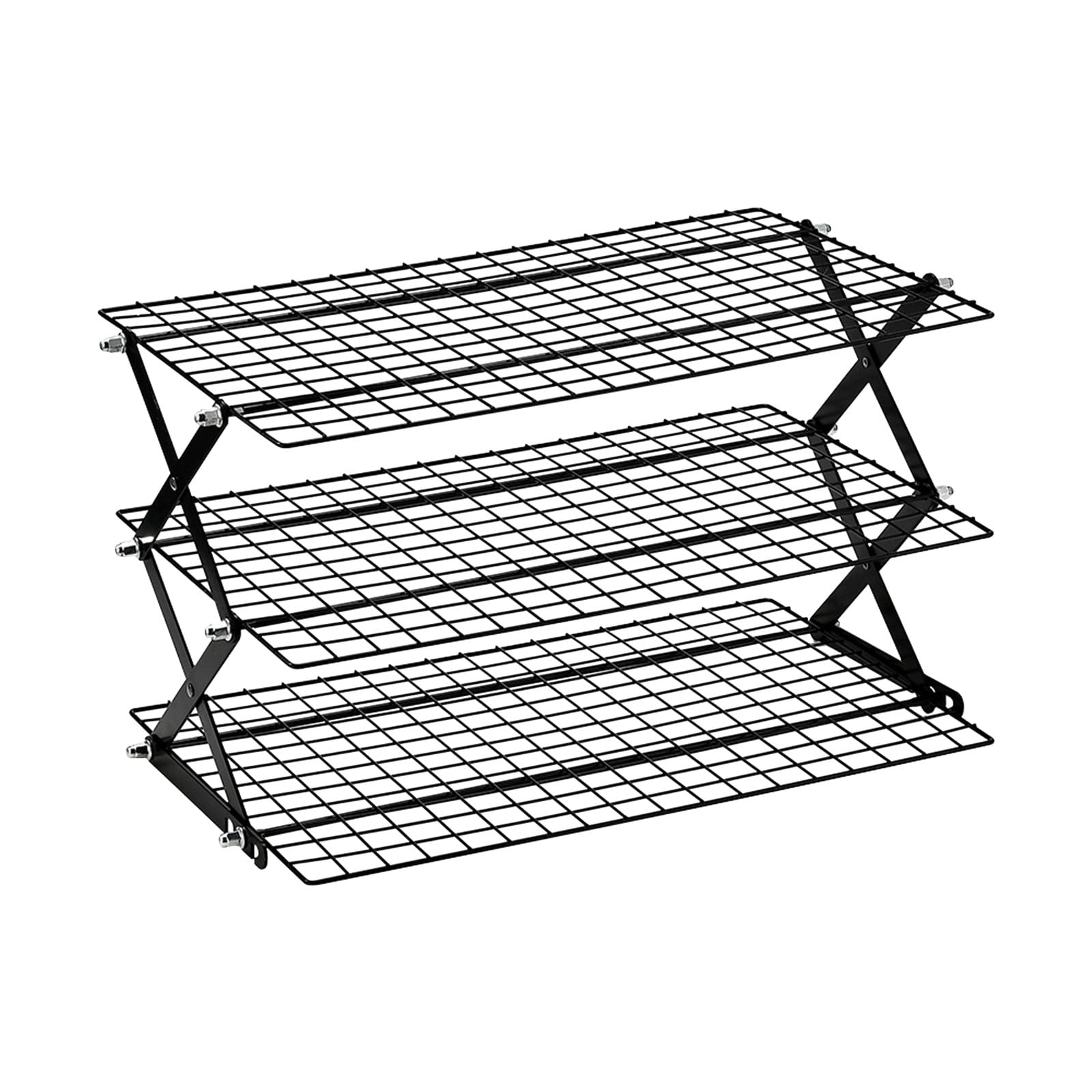LAILLSH 2026 New Arrival Rack 2/3/4 Tier Rack – Expand to Bake Collapse to Adjustable Stack ...