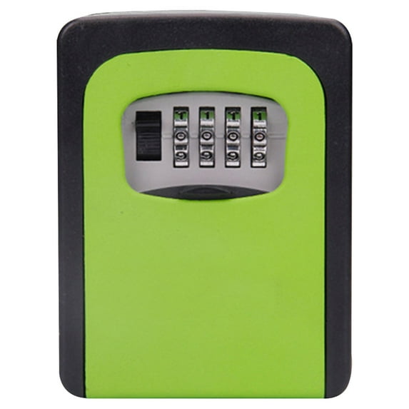 LAILLSH Wall Mounted Key Box with 4 Digit Code, Metal Lock Box ...