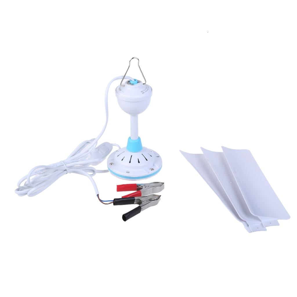 LAIQIEN 20Inches 12V 6W Ceiling Fan Tent Fan Ceiling Fan with Switches ...