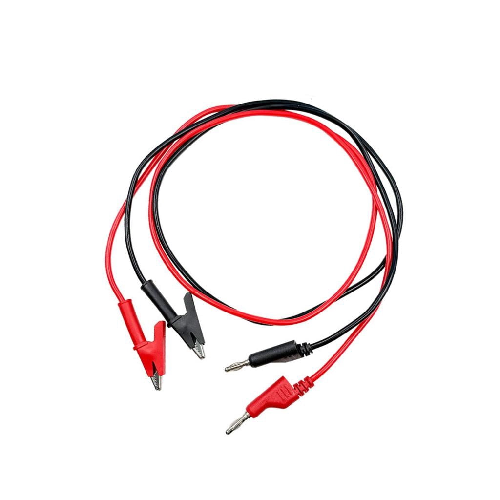 LAIQIEN 2Pcs Banana Plug to Alligator Clip Test Leads Double End Test ...