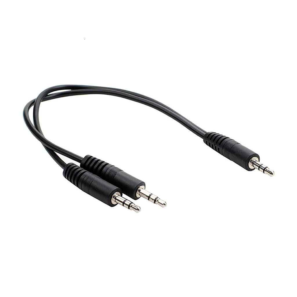 LAIQIEN 3.5mm Male Plug Stereo to Double 3.5mm Male Plug Connectors Y ...