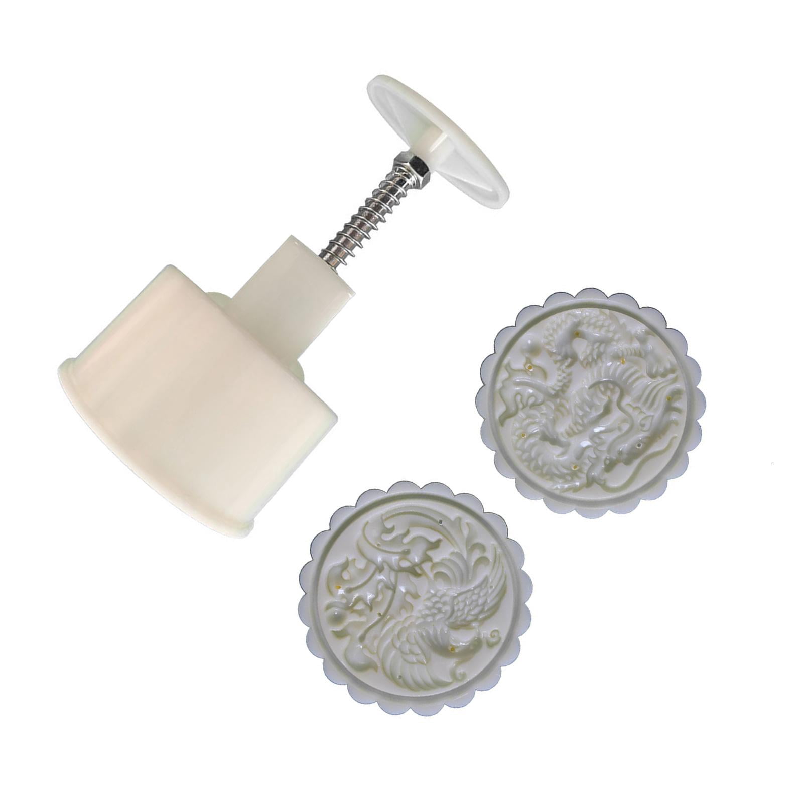 LAIQIEN Hand Pressed Mooncakes Mold Festival Dessert Molds Cookie Stamp ...
