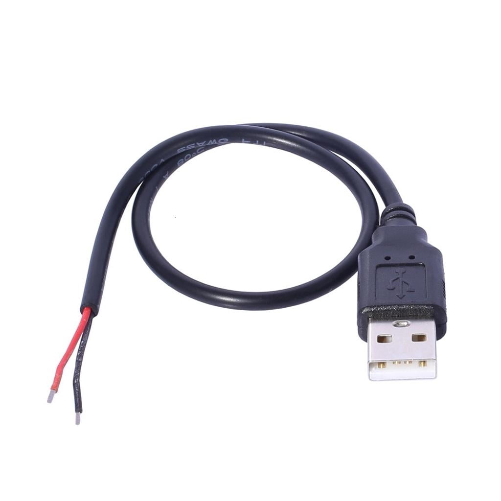 LAIQIEN Power Supply Cable 2 Pin USB Female/Male 2Pin Wire Charging ...