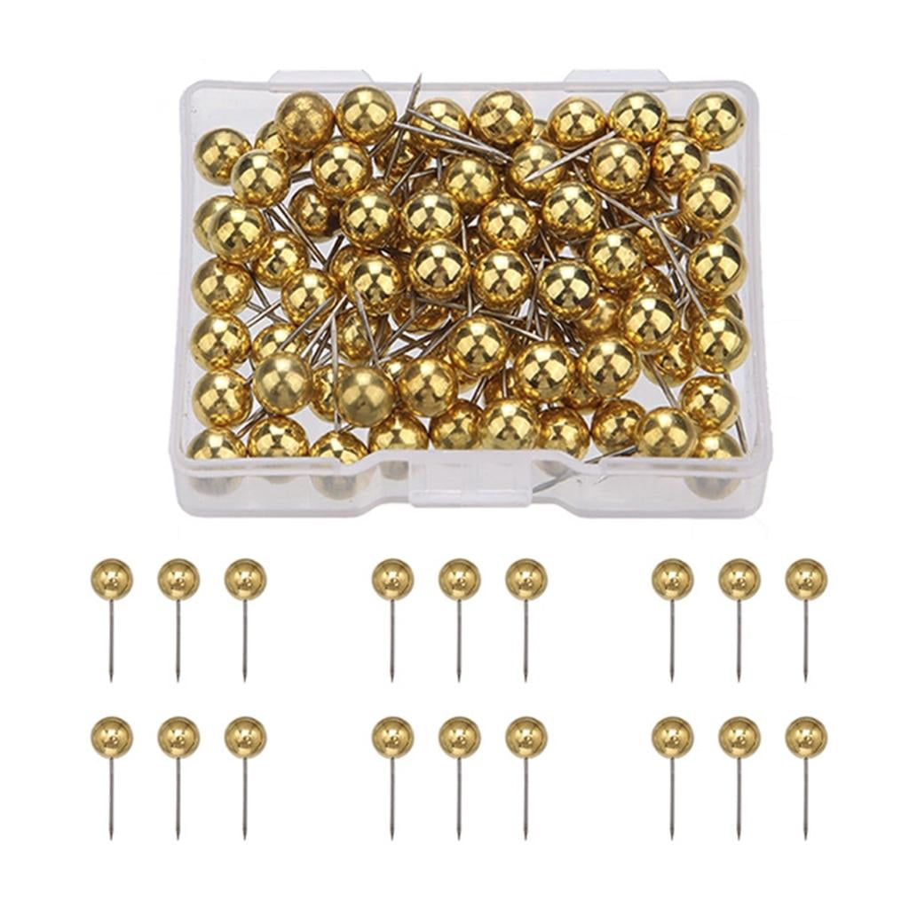 LAIQIEN Push Pins Map Tacks Round Head Tacks Poster Pins Map Push Pins ...