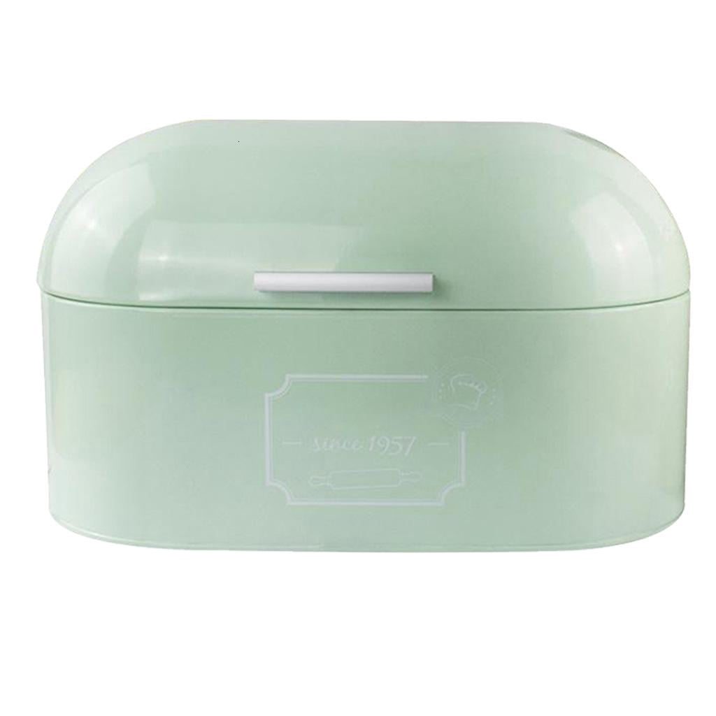 LAIQIEN Retro Style Bread Boxes Large Capacity Kitchen Countertop Metal ...