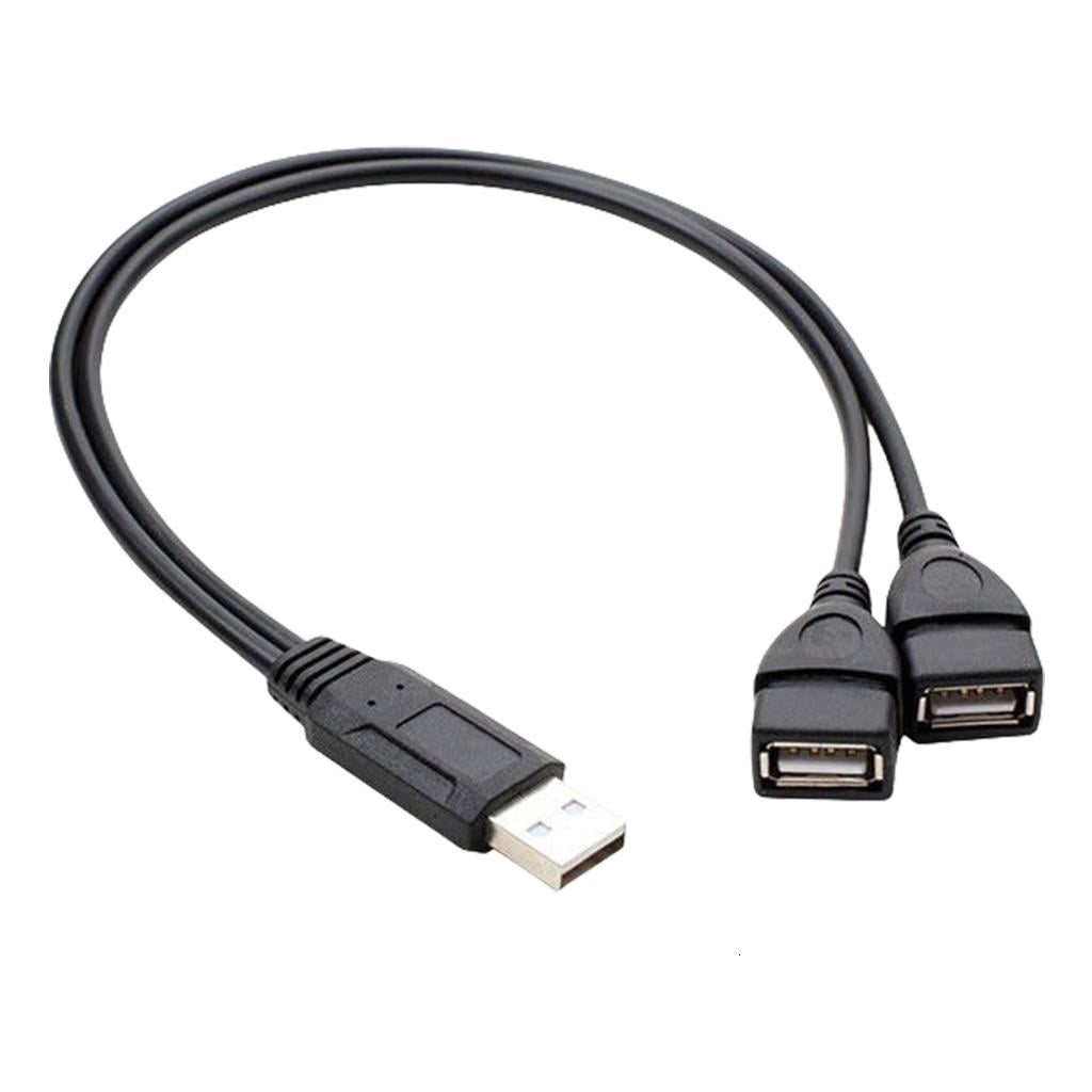 LAIQIEN USB Y Splitter Cable USB2.0 Male to 2 Port USB2.0 Female Cable ...