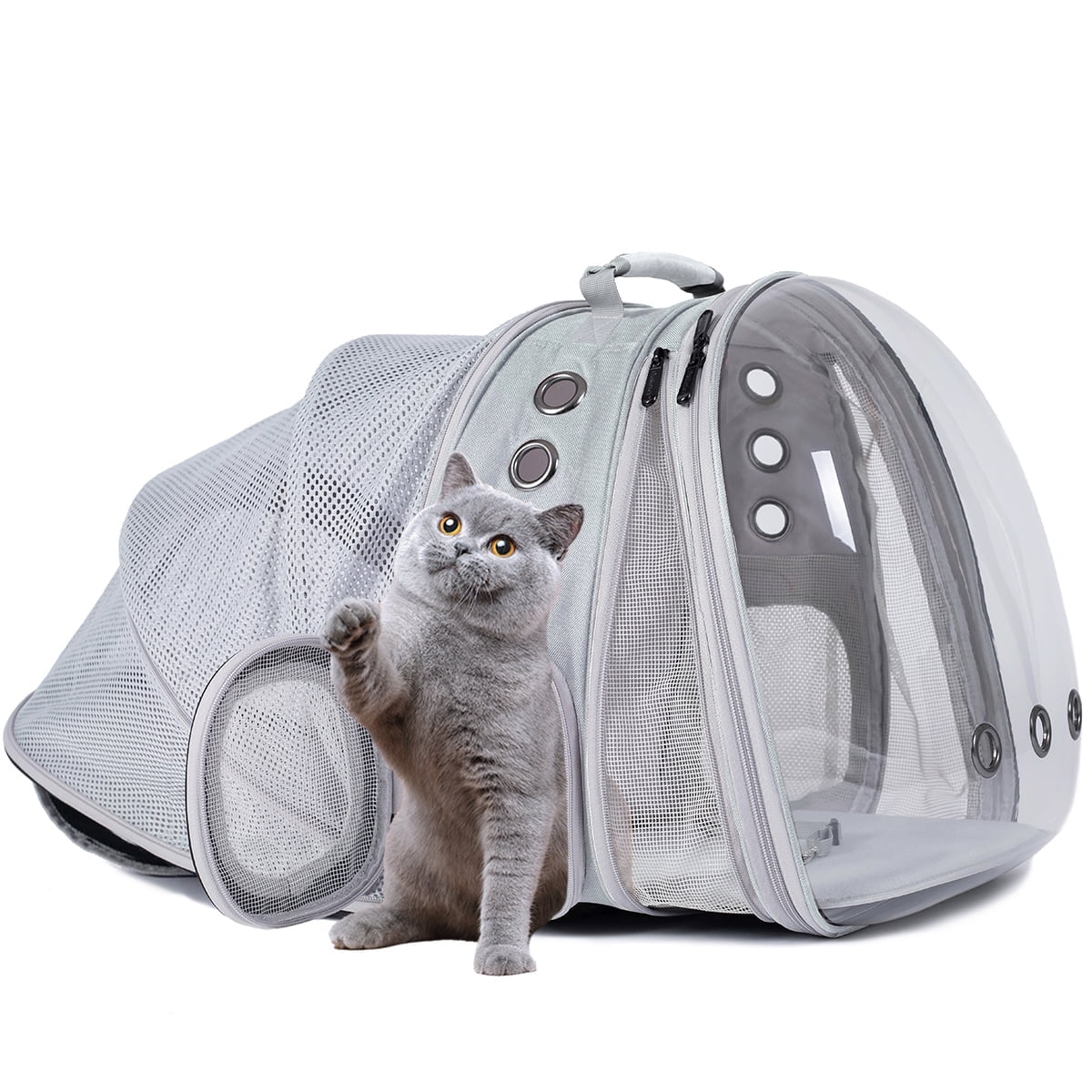 LAIRIES Dual Expandable Cat Backpack Carrier Polarized Front & Back ...