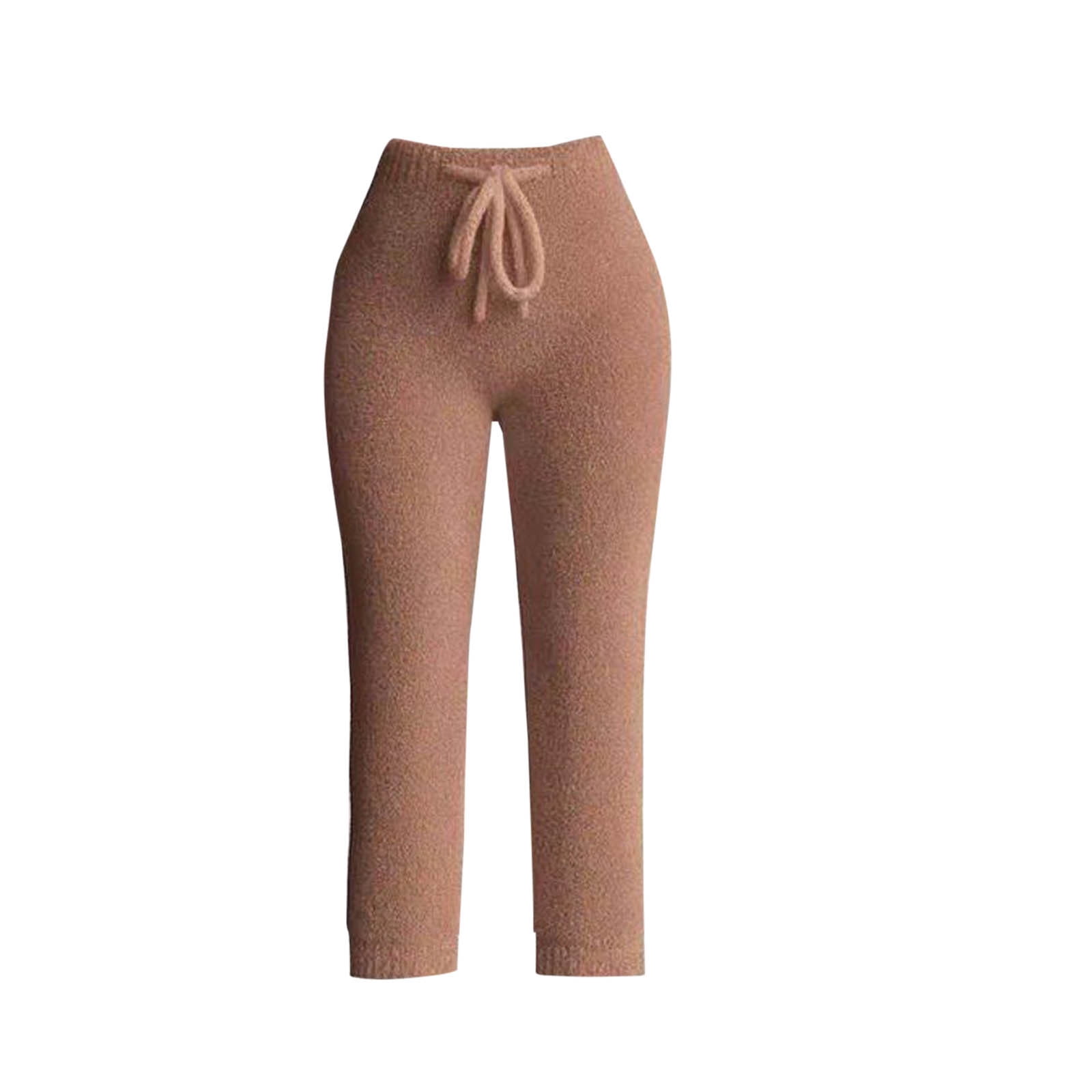 LAJPXKHY Women's Fleece Pajama Pants Fuzzy Soft Lounge Pants Comfy High ...